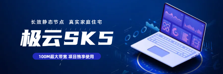 极云SK5代理IP-静态长效·独享IP-游戏代理/家庭IP-单窗口单IP